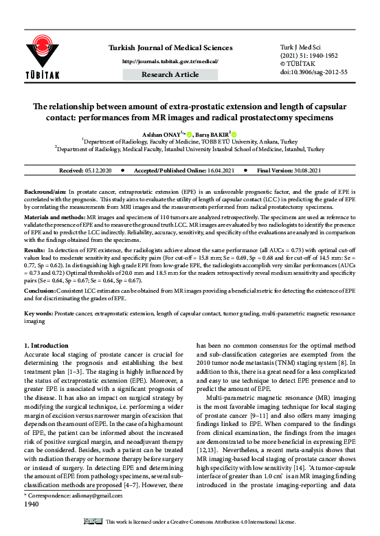 (PDF) Evaluating Capsular Contact Length for Extraprostatic Extension ...