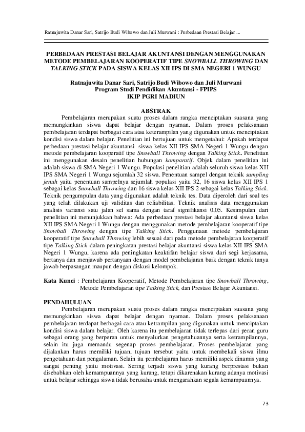 (PDF) Perbedaan Prestasi Belajar Akuntansi Dengan Menggunakan Metode Pembelajaran Kooperatif ...