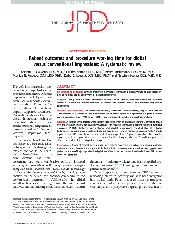 (PDF) Patient outcomes and procedure working time for digital versus ...