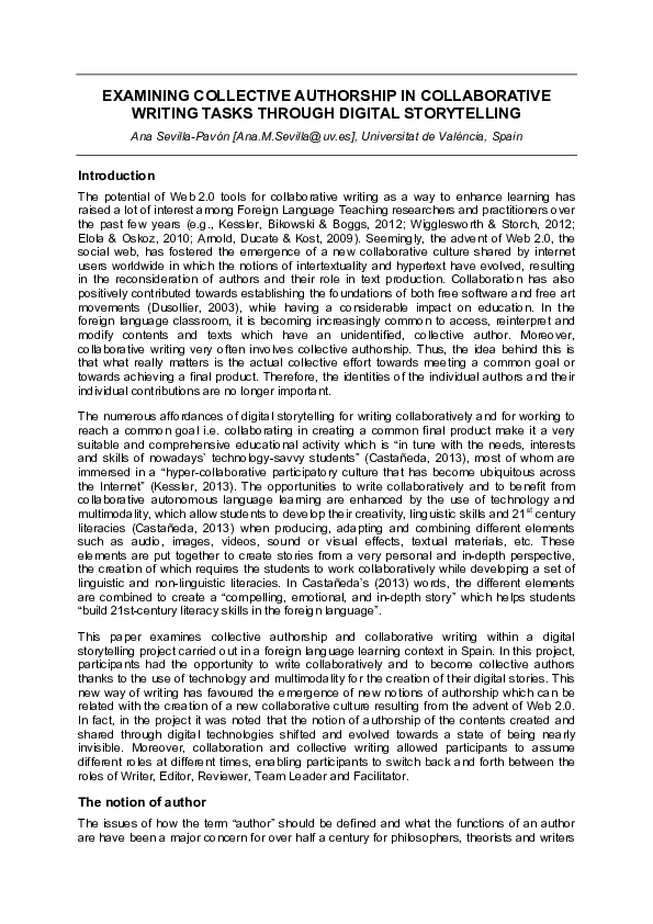 (PDF) Examining collective authorship in collaborative writing tasks ...
