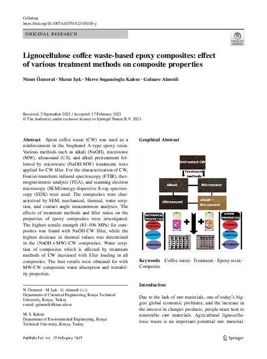 (PDF) Lignocellulose coffee waste-based epoxy composites: effect of ...