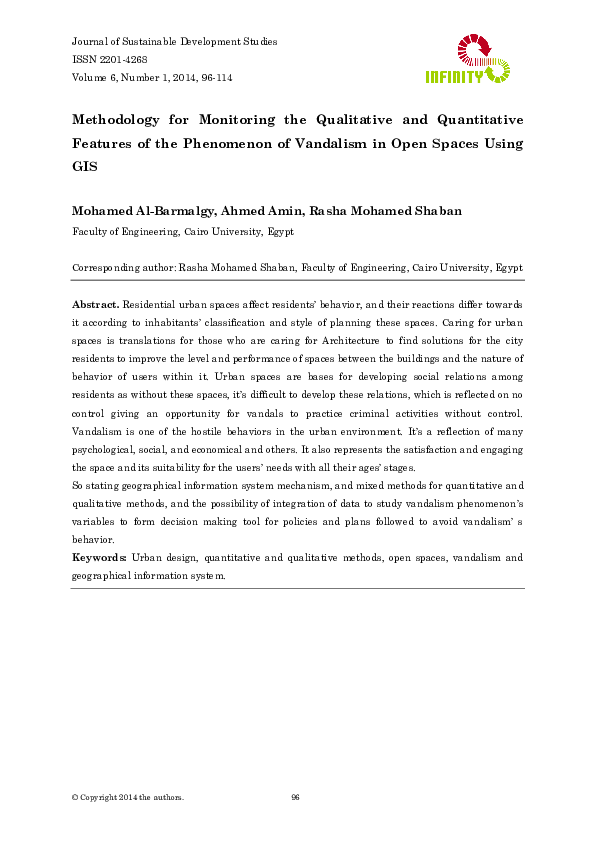 (PDF) Methodology for Monitoring the Qualitative and Quantitative ...