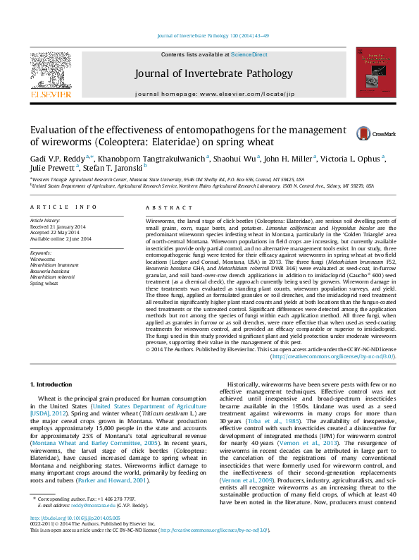(PDF) Evaluation of the effectiveness of entomopathogenic fungus Beauveria bassiana (Bals. -Criv ...