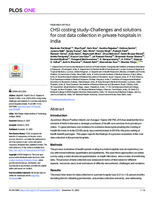 (PDF) CHSI costing study–Challenges and solutions for cost data ...