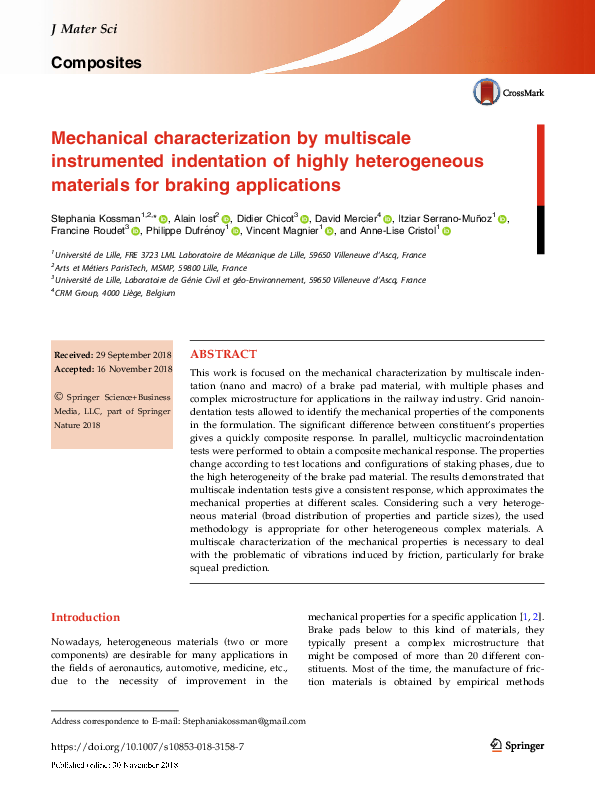 (PDF) Mechanical characterization by multiscale instrumented ...