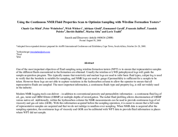 Pdf Using The Continuous Nmr Fluid Properties Scan To Optimize