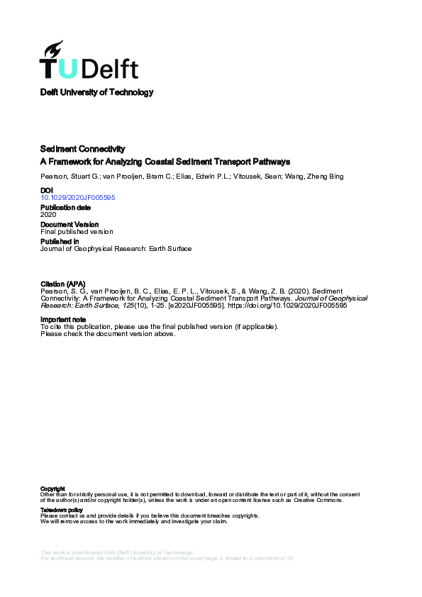 Pdf Sediment Connectivity A Framework For Analyzing Coastal Sediment Transport Pathways