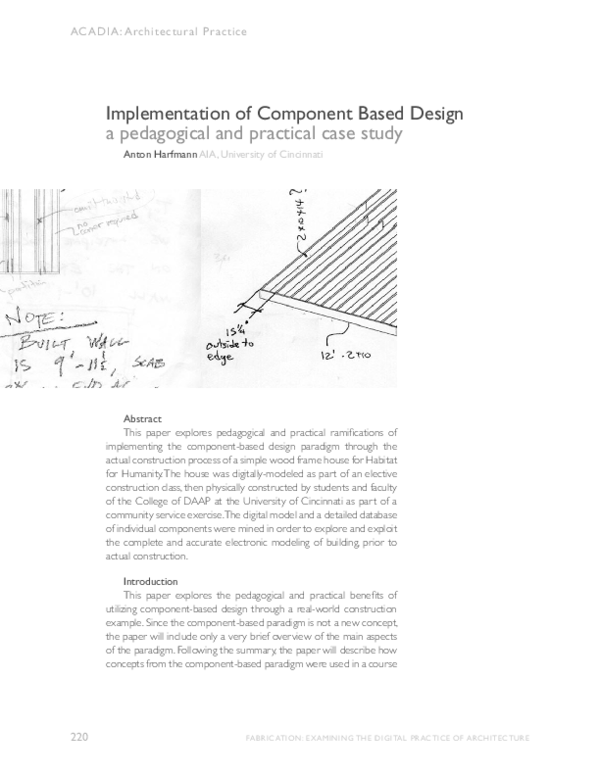 Pdf Implementation Of Component Based Design A Pedagogical And