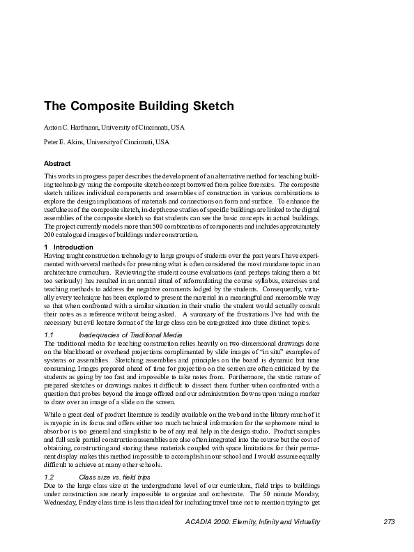 (PDF) The Composite Building Sketch