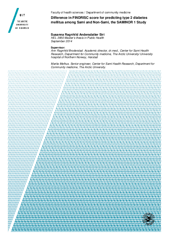 (PDF) Difference in FINDRISC score for predicting type 2 diabetes ...