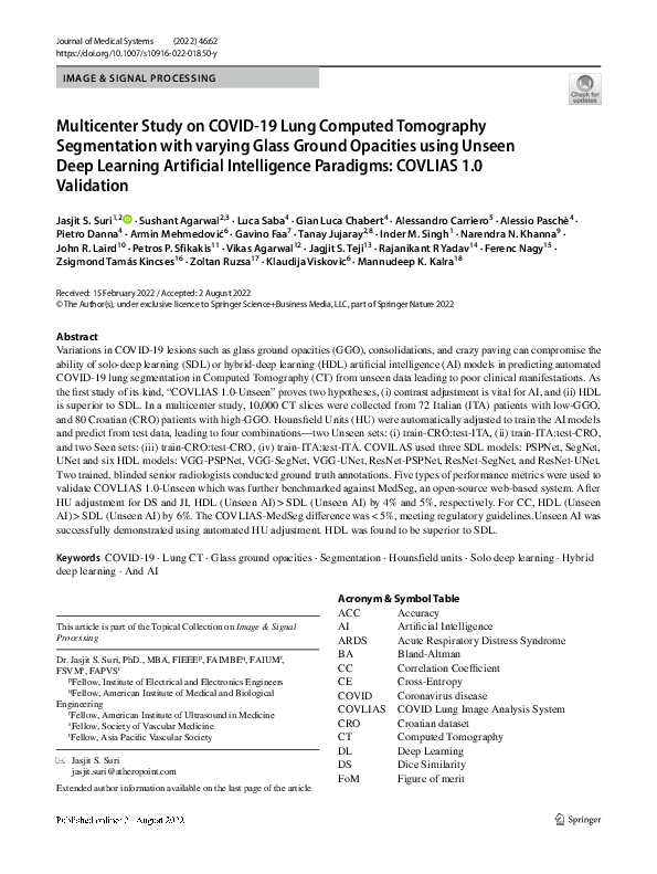(PDF) Multicenter Study on COVID-19 Lung Computed Tomography ...