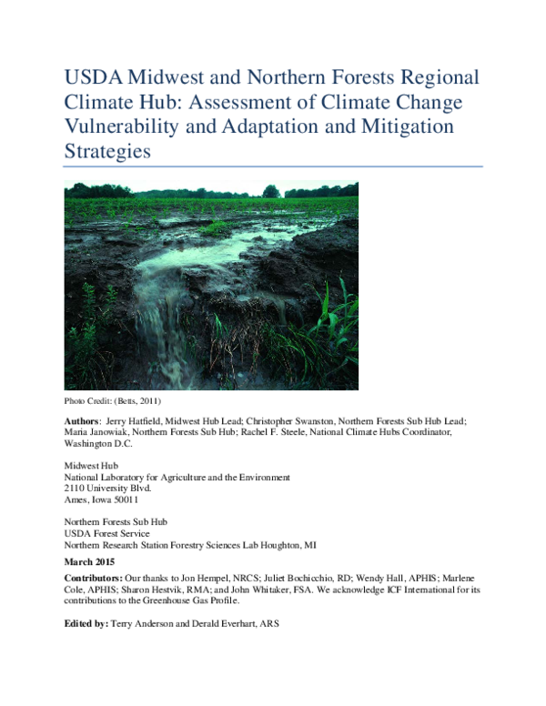 (PDF) Northeast and Northern Forests Regional Climate Hub Assessment of ...