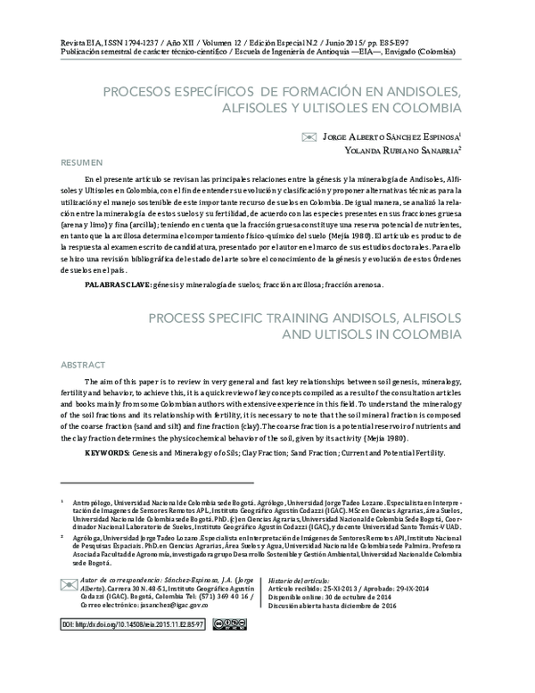 (PDF) Process Specific Training Andisols, Alfisols and Ultisols in ...
