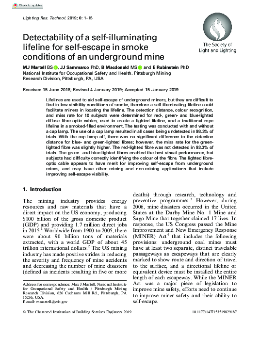 (PDF) Detectability of a self-illuminating lifeline for self-escape in smoke conditions of an ...