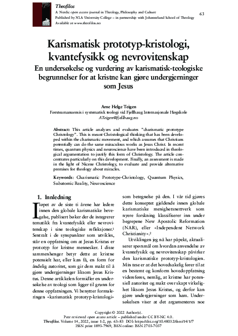 (PDF) Karismatisk prototyp-kristologi, kvantefysikk og nevrovitenskap ...
