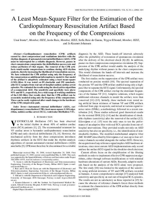 (PDF) A Least Mean-Square Filter for the Estimation of the ...