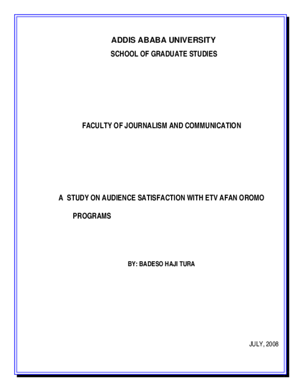 (PDF) Addis Ababa University School of Graduate Studies Faculty of ...