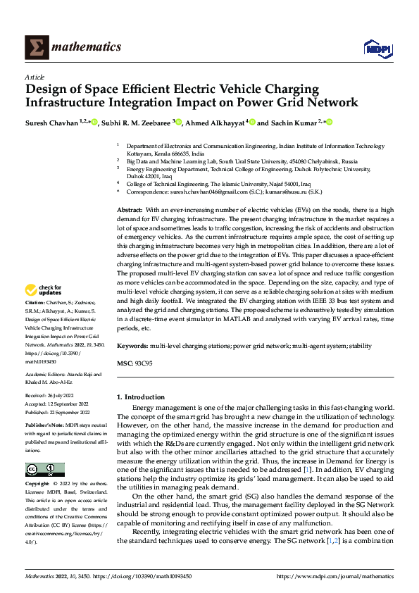 (PDF) Design of Space Efficient Electric Vehicle Charging ...