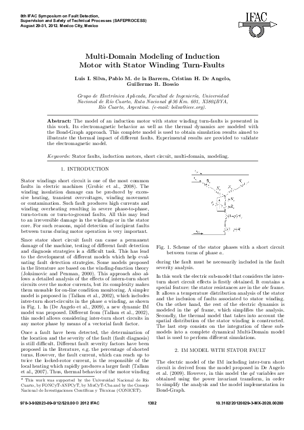 Pdf Multi Domain Modeling Of Induction Motor With Stator Winding Turn