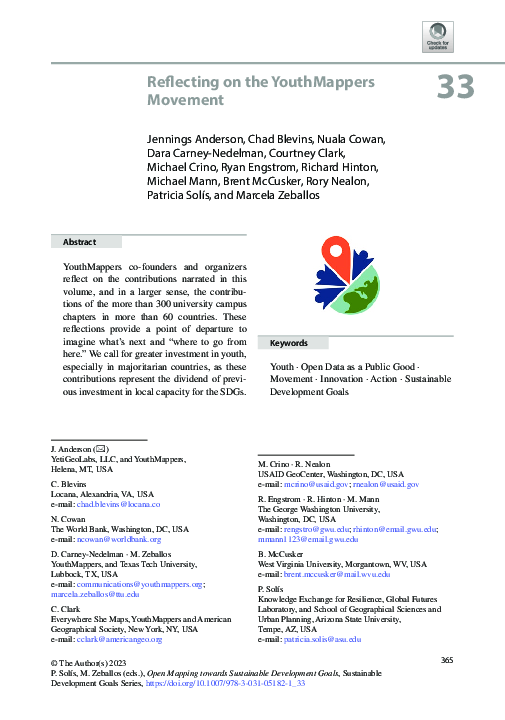 (PDF) Reflecting on the YouthMappers Movement