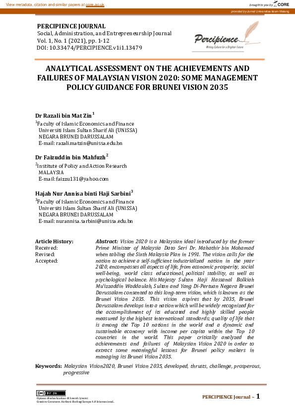 (PDF) Analytical Assessment on the Achievements and Failures of ...