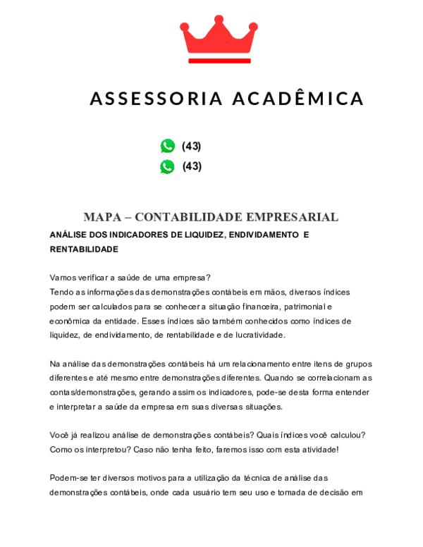 (DOC) MAPA -CONTABILIDADE EMPRESARIAL