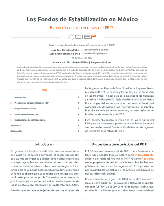 (PDF) Los Fondos de Estabilización en México. Evolución de los recursos ...