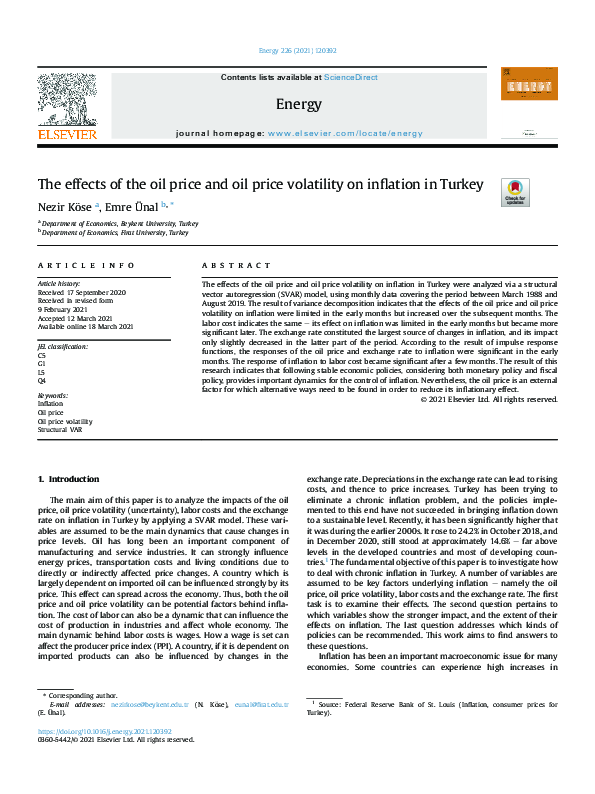 (PDF) The effects of the oil price and oil price volatility on ...