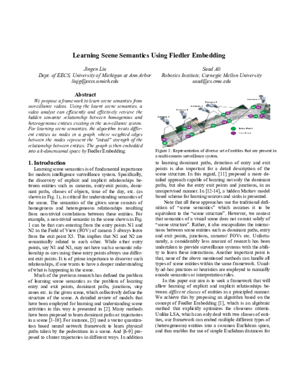 Pdf Learning Scene Semantics Using Fiedler Embedding 