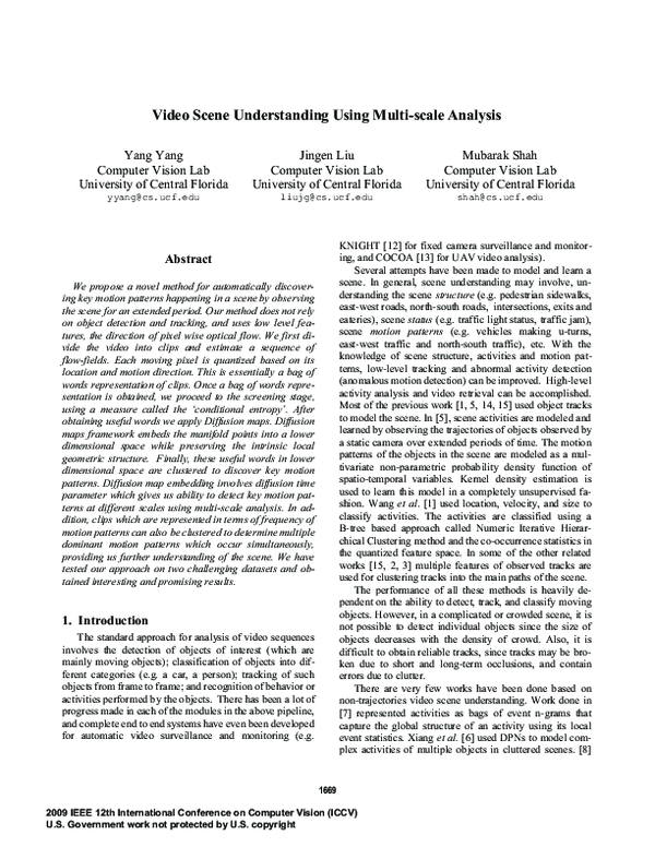 (PDF) Video Scene Understanding Using Multi-scale Analysis