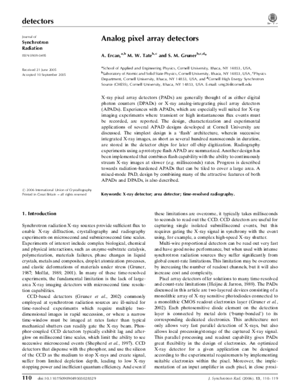 (PDF) Analog pixel array detectors