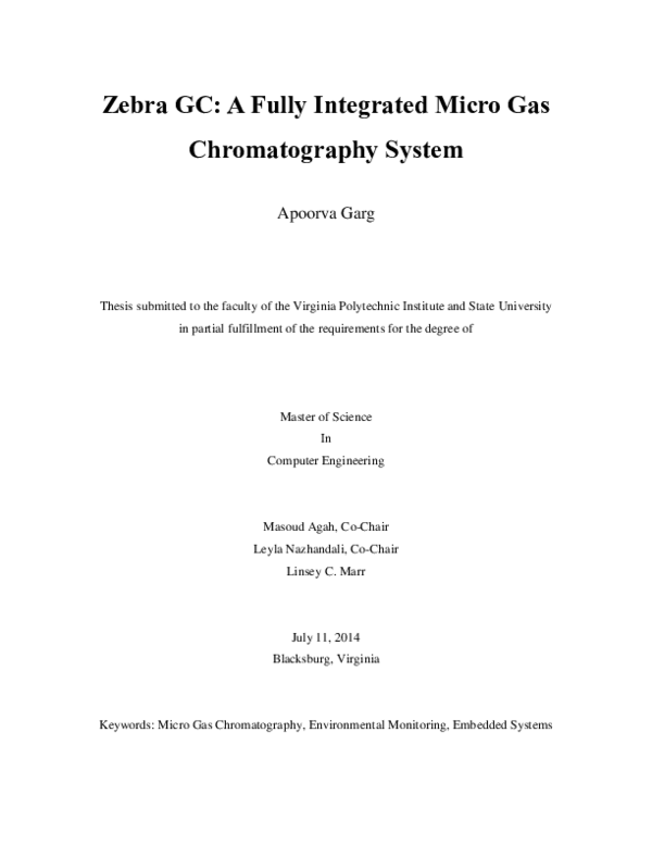 (PDF) Zebra GC: Integrated Micro Gas Chromatography