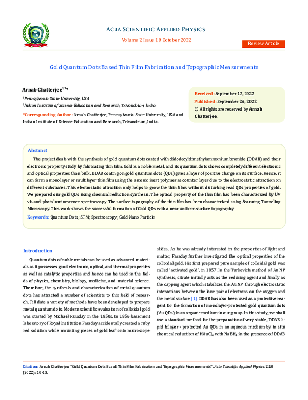 (PDF) Acta Scientific Applied Physics