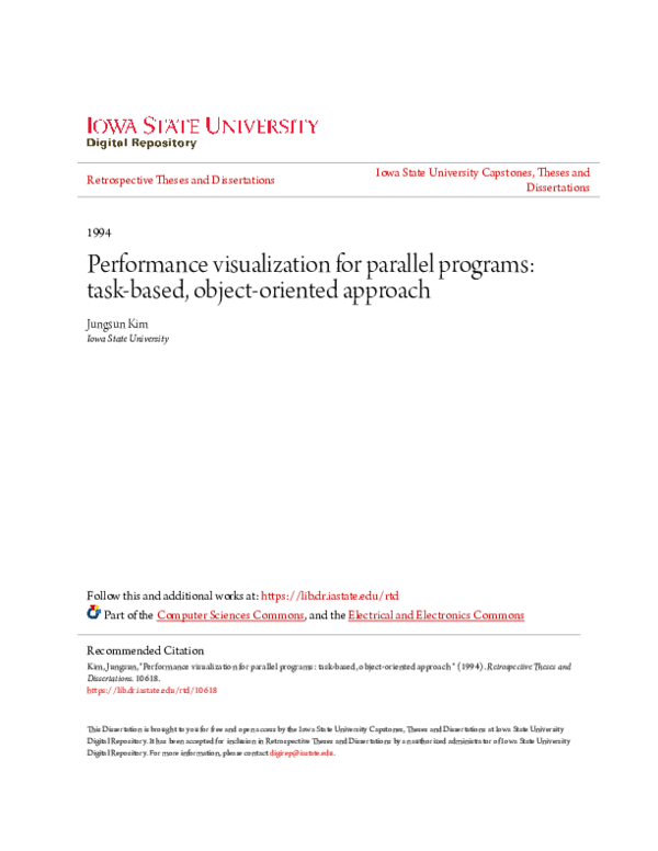 (PDF) Performance visualization for parallel programs: task-based, object-oriented approach