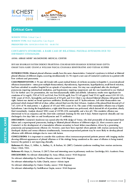 (PDF) Contarini’s Syndrome: A Rare Case of Bilateral Pleural Effusions ...
