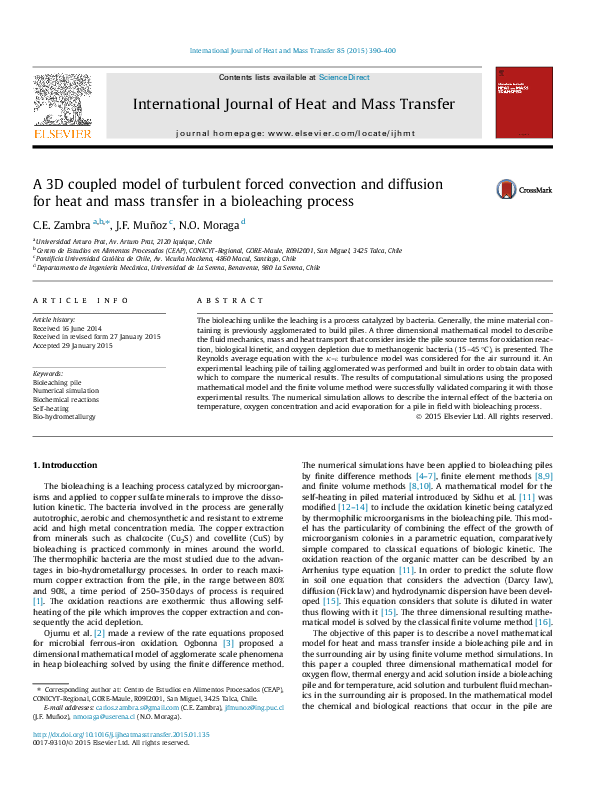 (PDF) A 3D coupled model of turbulent forced convection and diffusion for heat and mass transfer ...
