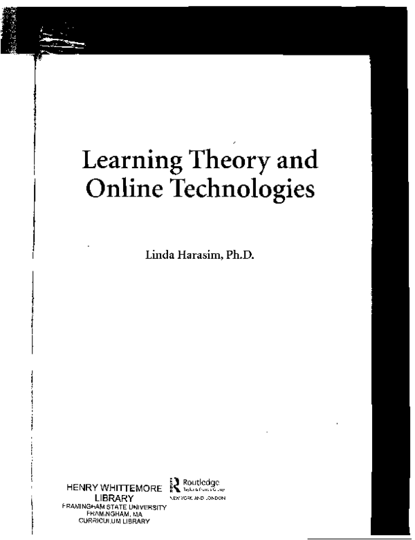 (PDF) Learning theory and online technologies
