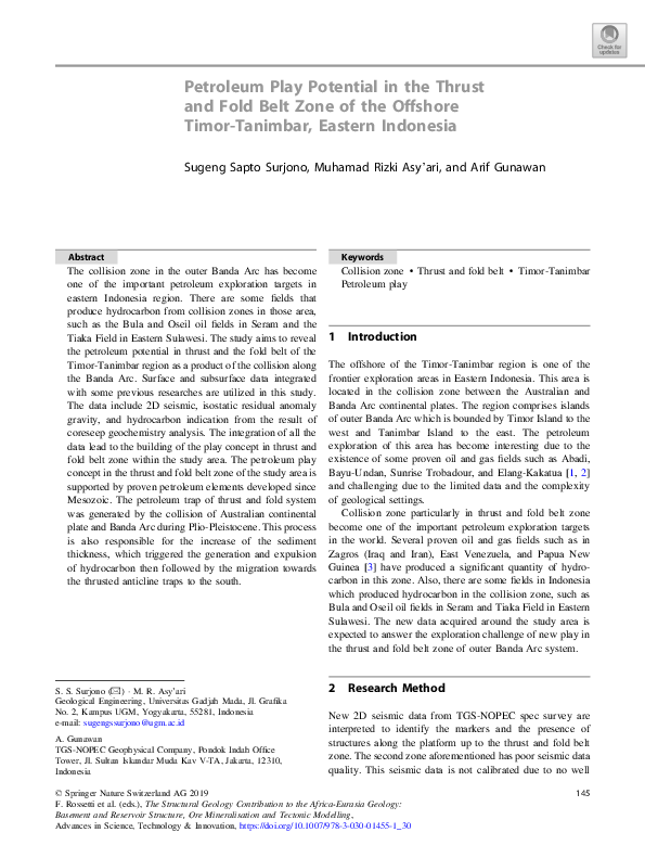 (PDF) Petroleum Play Potential in the Thrust and Fold Belt Zone of the ...