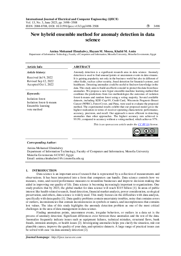 (PDF) New hybrid ensemble method for anomaly detection in data science ... (PDF) New hybrid ensemble method for anomaly detection in data science ...
