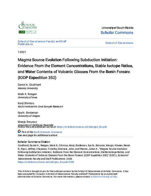 (PDF) Magma Source Evolution Following Subduction Initiation: Evidence ...
