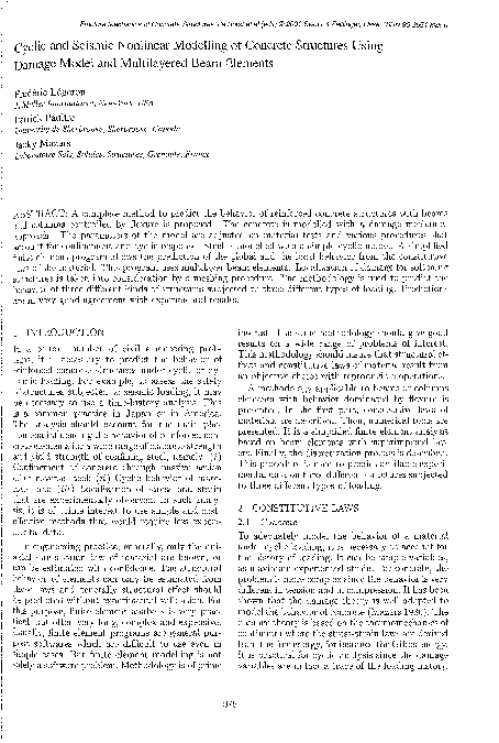 (PDF) Cyclic and Seismic Nonlinear Modelling of Concrete Structures Using Damage Model and ...