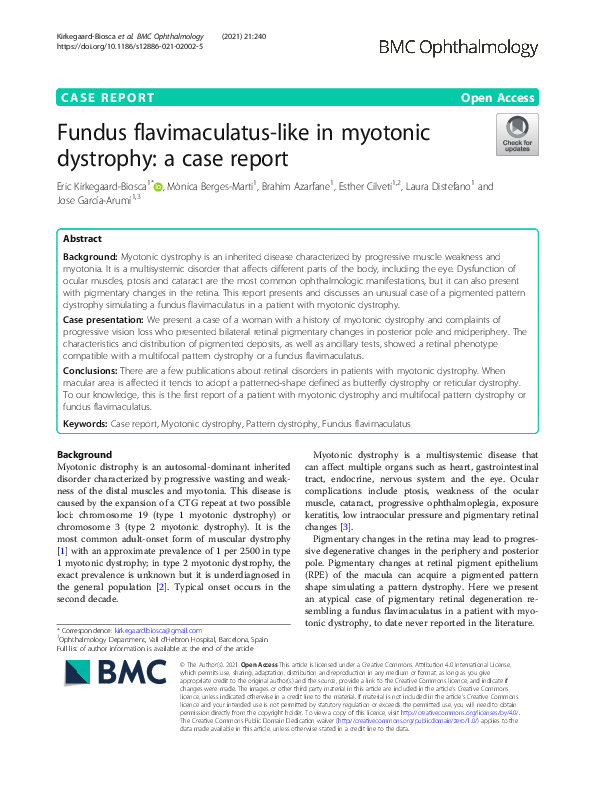 (PDF) Fundus flavimaculatus-like in myotonic dystrophy: a case report