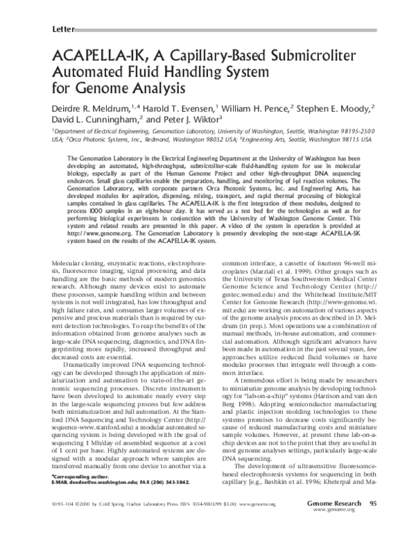(PDF) ACAPELLA-1K, a capillary-based submicroliter automated fluid handling system for genome ...