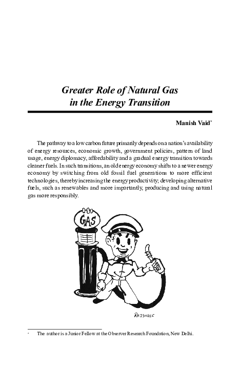 (PDF) Greater Role of Natural Gas in the Energy Transition