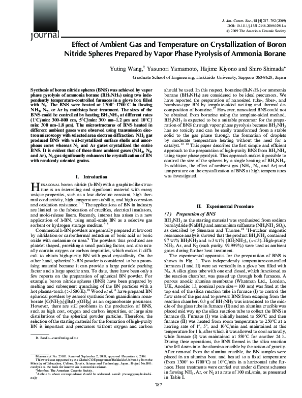 (PDF) Effect of Ambient Gas and Temperature on Crystallization of Boron ...