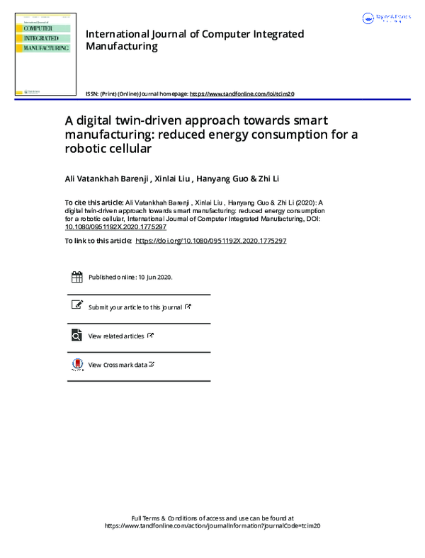 (PDF) A digital twin-driven approach towards smart manufacturing: reduced energy consumption for ...