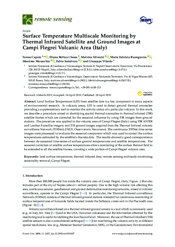 (PDF) Surface Temperature Multiscale Monitoring by Thermal Infrared ...