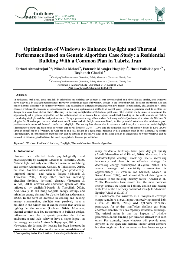 (PDF) Optimization of Windows to Enhance Daylight and Thermal ...