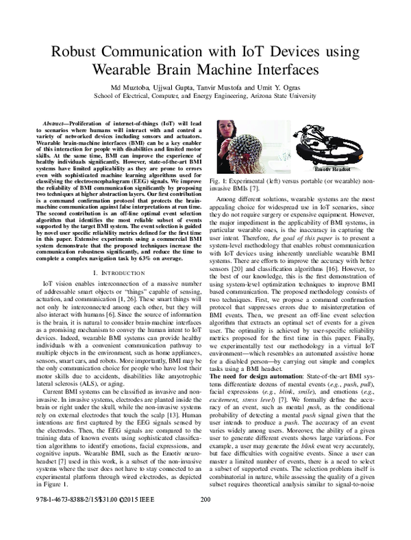 (PDF) Robust communication with IoT devices using wearable brain ...
