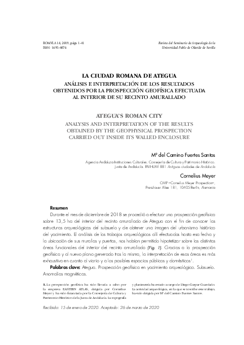 (PDF) La ciudad romana de Ategua. Análisis e interpretación de los ...